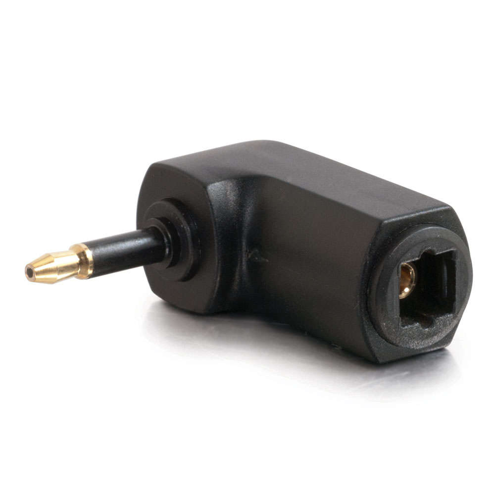 Right Angle Optical Mini TOSLINK® to TOSLINK® Adapter