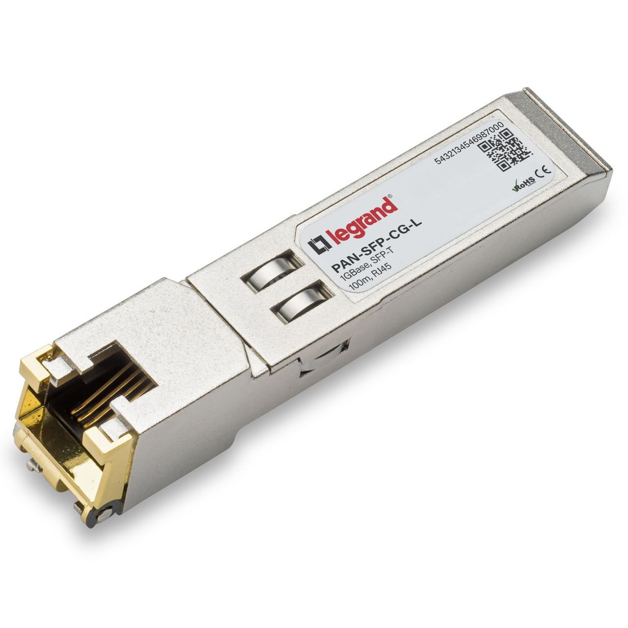 Palo Alto PAN-SFP-CG Compatible 1000Base-TX SFP Transceiver (Copper, 100m, RJ-45, Non-DDM, C ...
