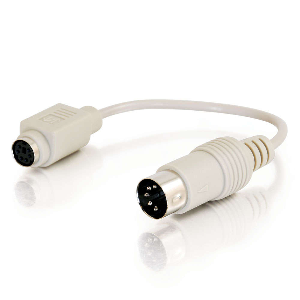 0.5ft (0.15m) PS/2 Female to AT Male Keyboard Adapter Cable | Keyboard ...