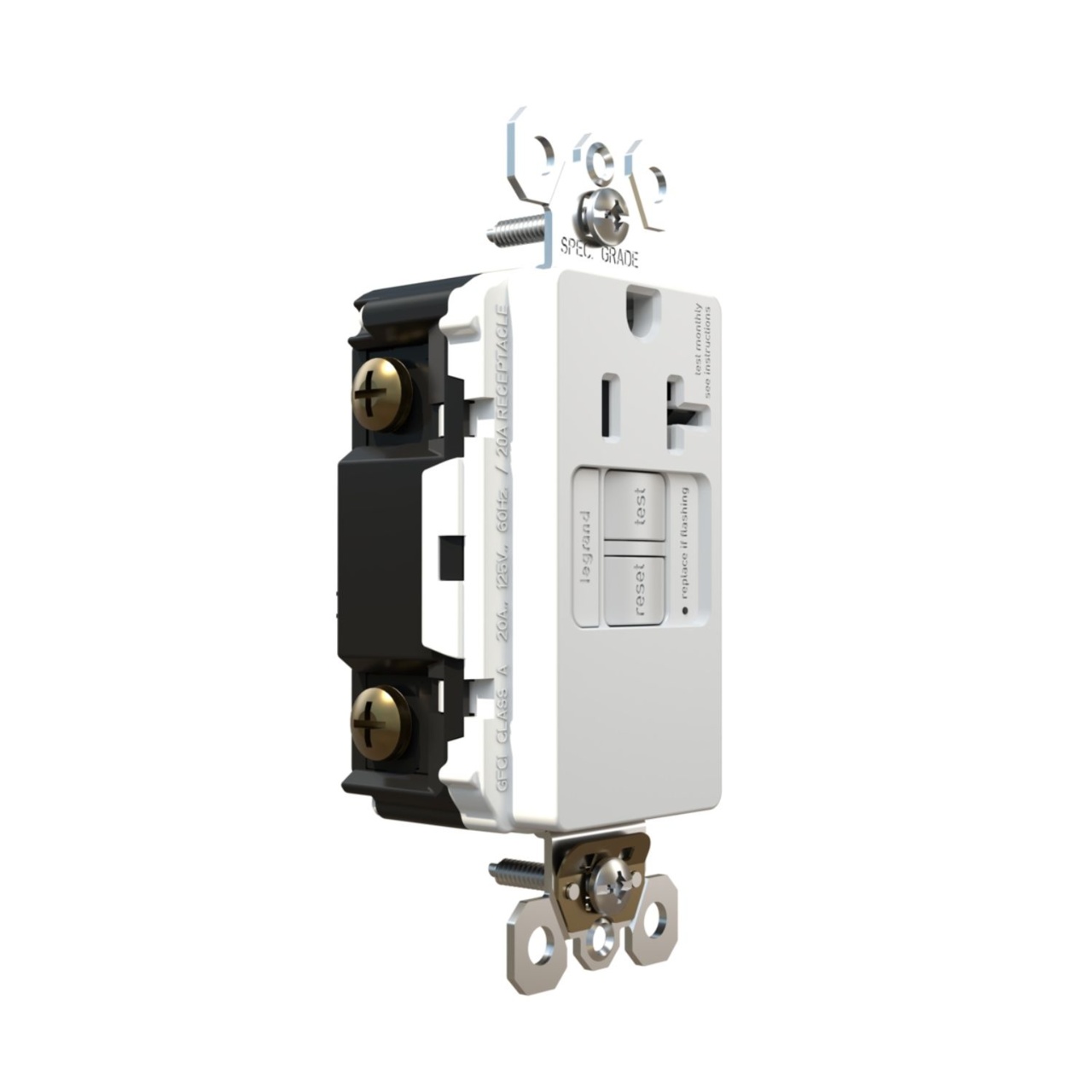 radiant® 20A Simplex Sensitive Appliance GFCI Receptacle, White | GFCI ...