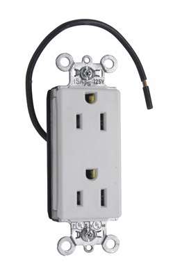 PlugTail® Decorator Split Circuit Spec Grade Receptacle, 15A, 125V ...