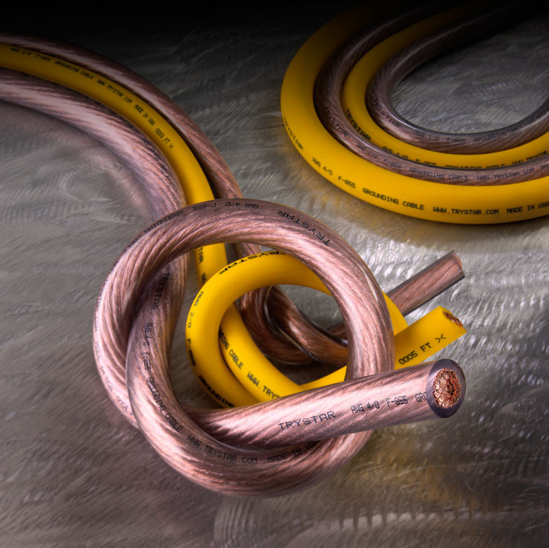 Trystar Clear-Jacketed Grounding Wire AWG Sizes 1/0, #2, 2/0, 4/0.