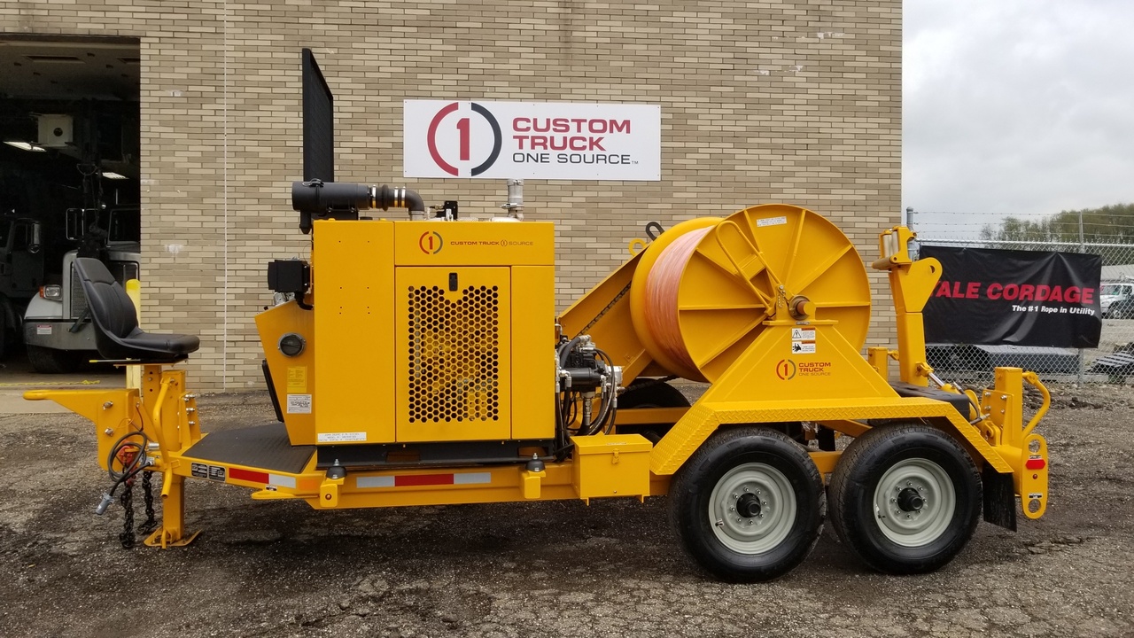 4,000 lbs 6,000 ft of 5/8 in rope Single Drum Puller Rental - Custom ...