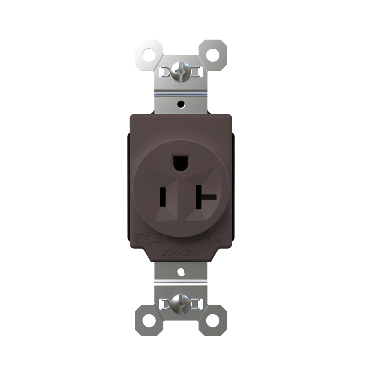 PlugTail® 20A 125V Heavy-Duty Spec Grade Single Receptacles, Brown ...
