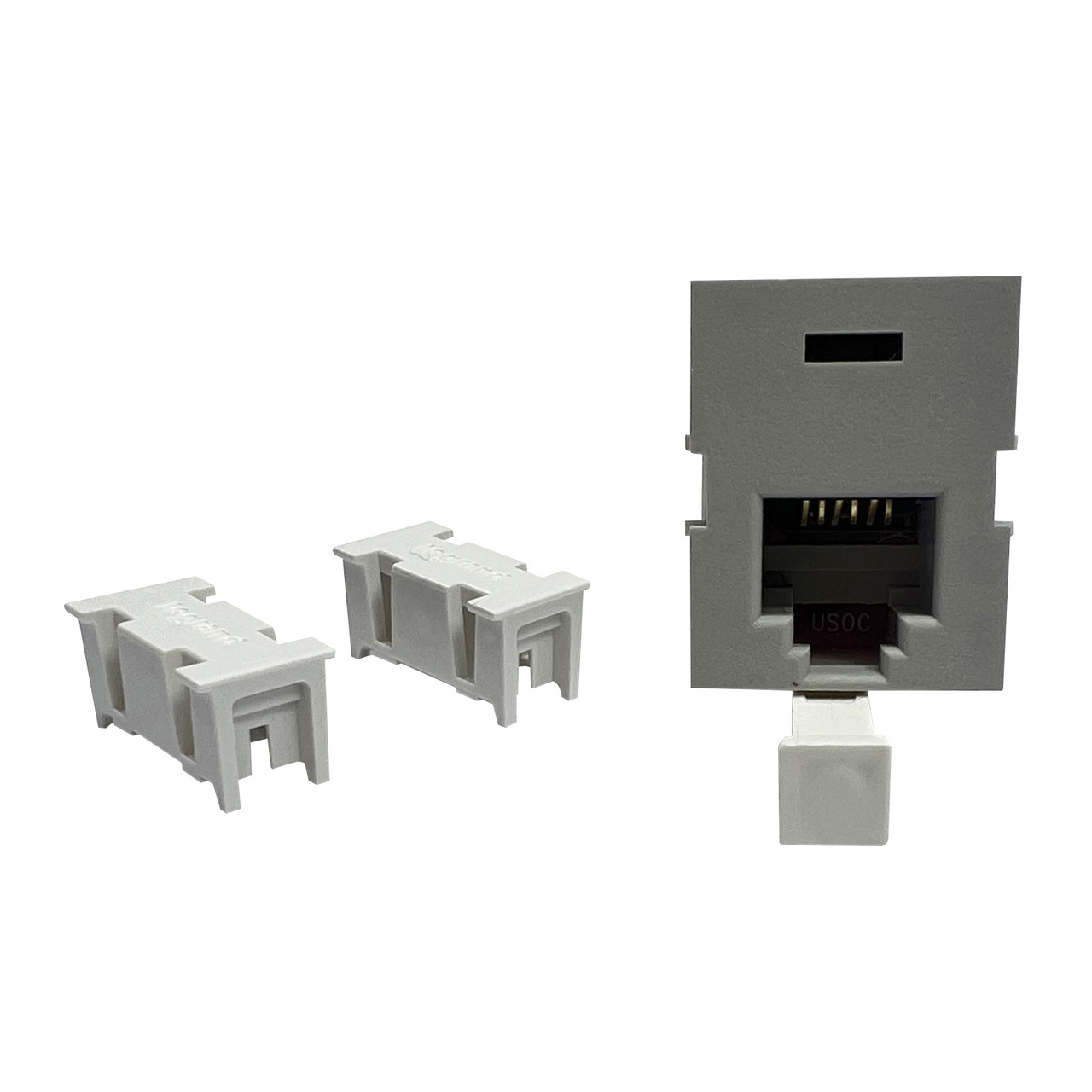 TracJack USOC six-position RJ25C, light Gray | Jacks and Modules ...
