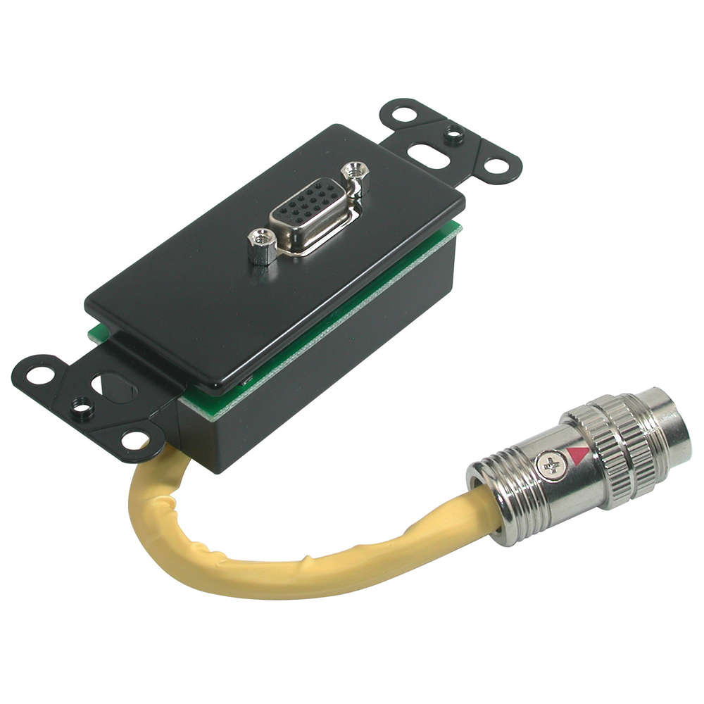 RapidRun® VGA (HD15) Wall Plate - Black