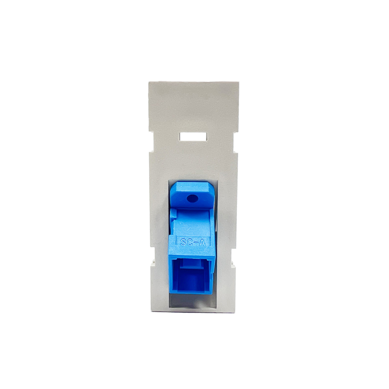 TracJack, SC, Singlemode Duplex Blue Adapter, Fog White