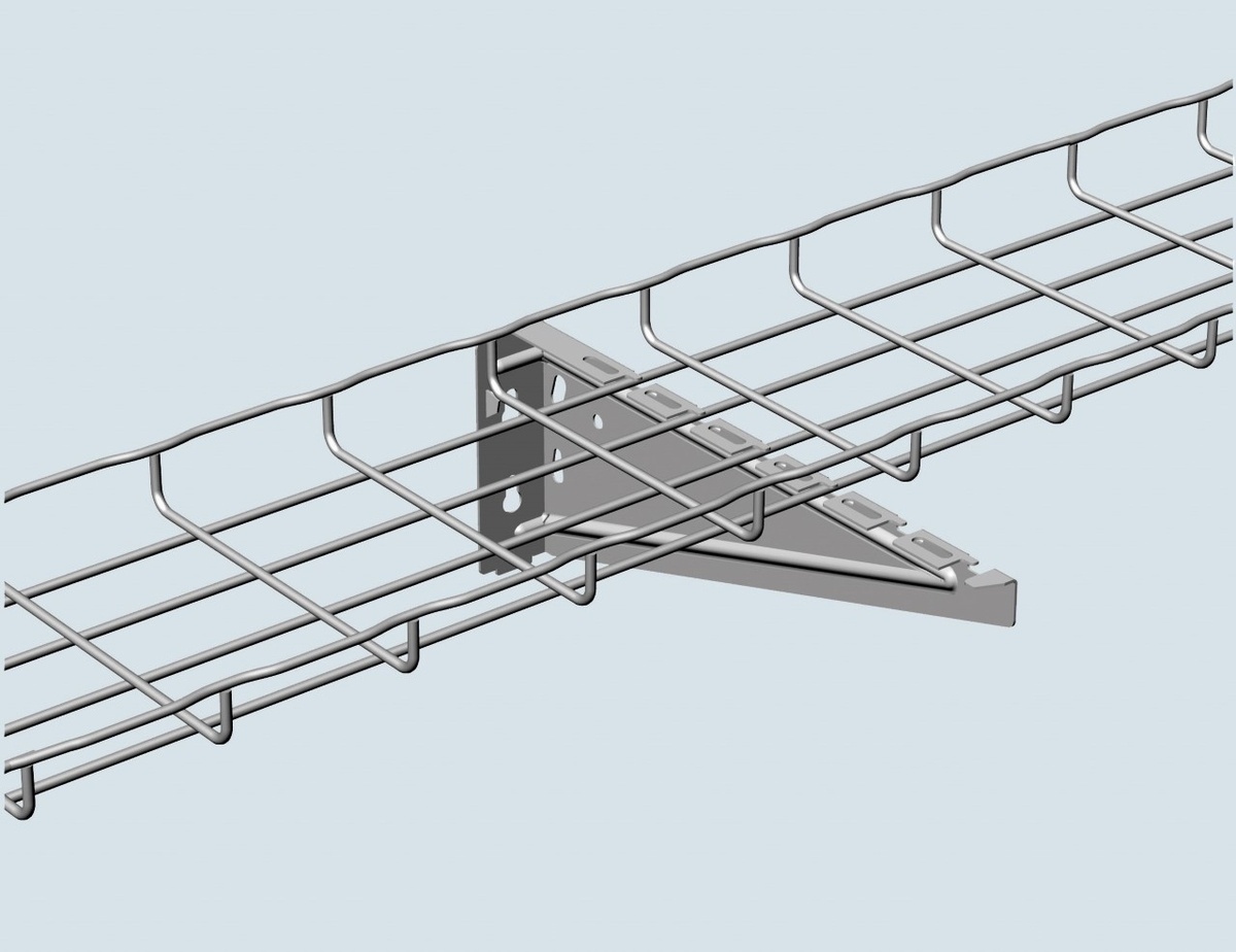 6W Wall Bracket High-Resistance Finish | Wire Mesh Trays | Cable Tray ...