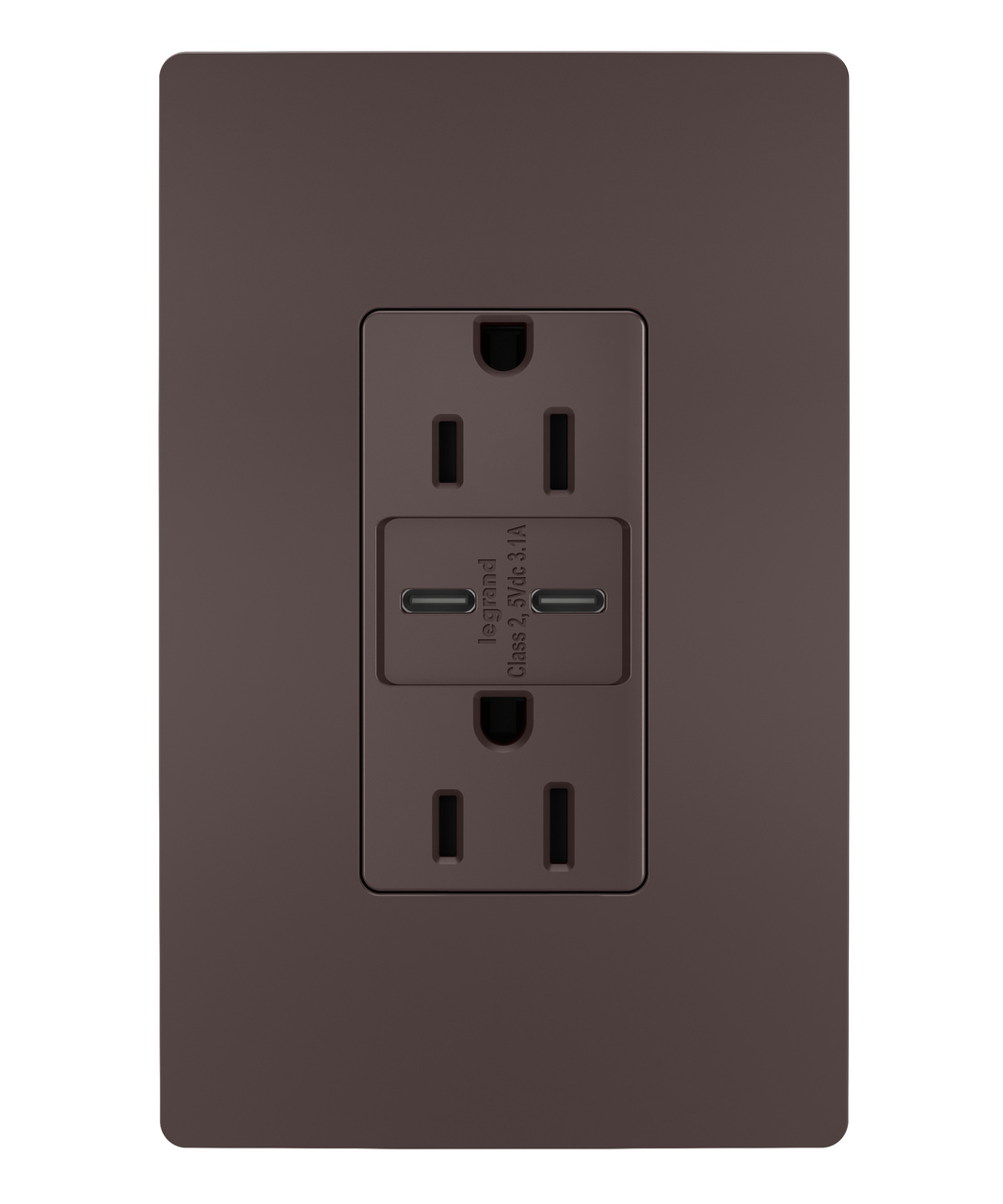 Discontinued - Tamper-Resistant 15A 125V Duplex Outlet and Two 3.1A USB ...
