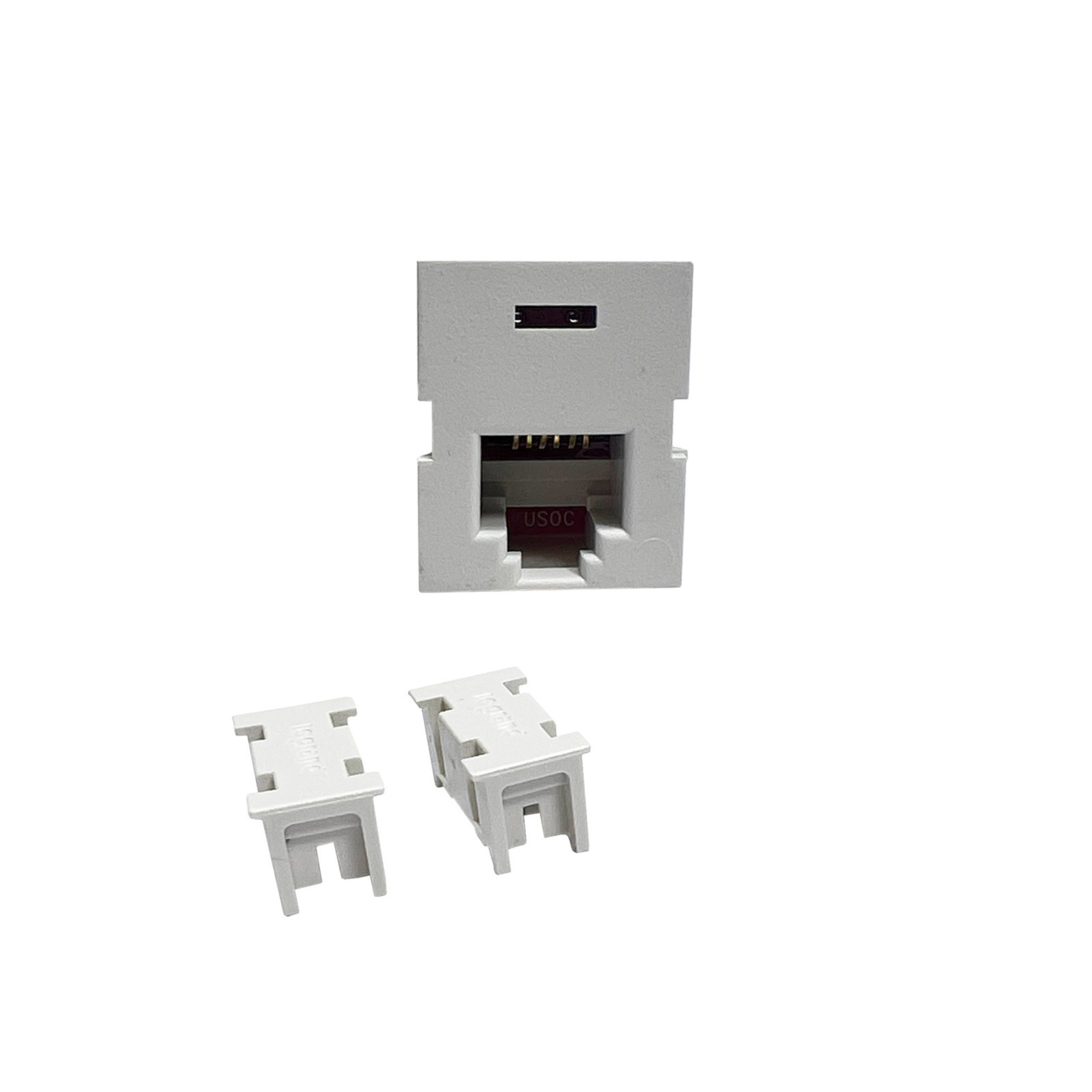 TracJack USOC six-position RJ25C Cloud White | Jacks and Modules ...