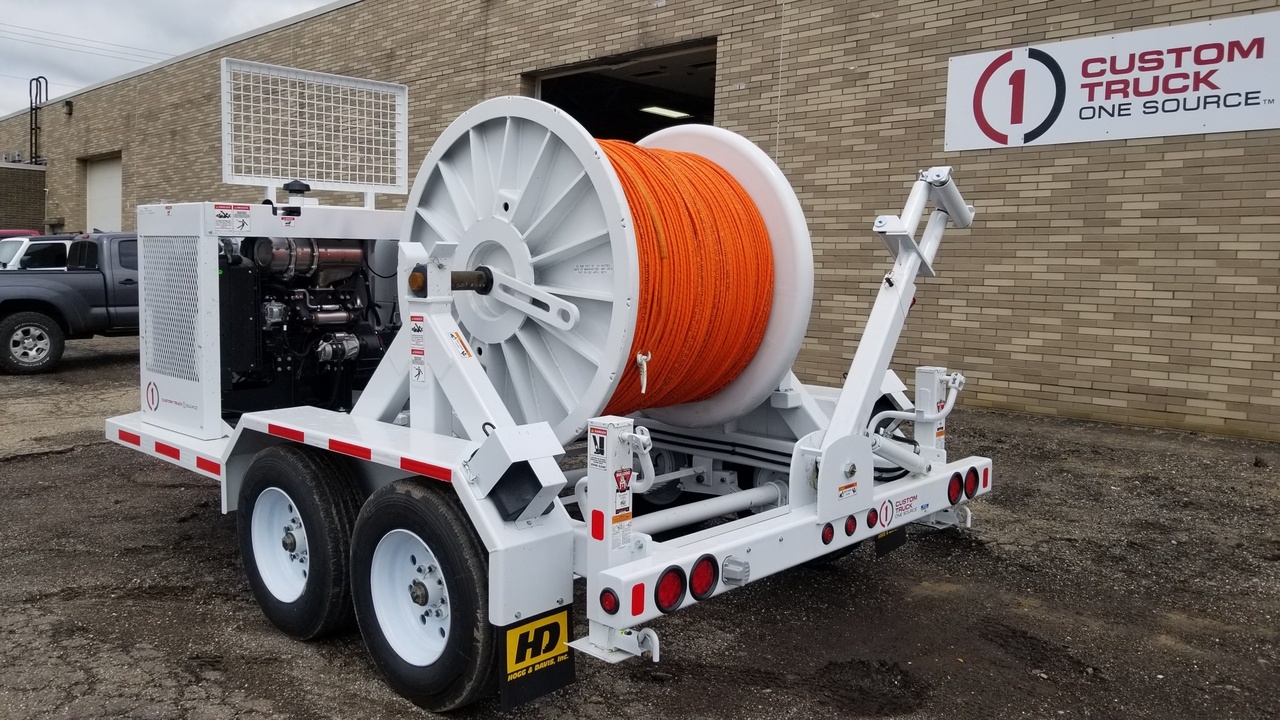 6,000 lbs 15,000 ft of 3/4 in rope Single Drum Puller Rental - Custom ...
