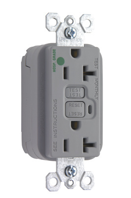 Discontinued - PlugTail® Hospital Grade 20A Duplex GFCI, Gray ...