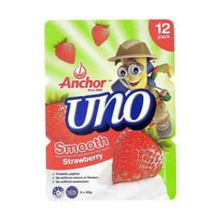 Anchor Uno Strawberry Yoghurt 12 x 100g