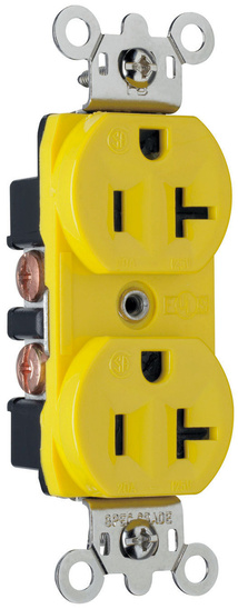 Corrosion-, Dust- and Moisture-Resistant Receptacles, 20A, 125V, Yellow ...