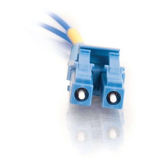 6.6ft (2m) LC-LC 9/125 OS2 Duplex Single-Mode PVC Fiber Optic Cable - Blue | Duplex Single-Mode ...