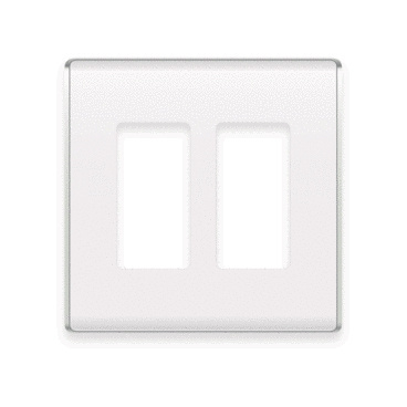 Discontinued - 2-Gang Studio Wall Plate, White | Decorative | Wall ...