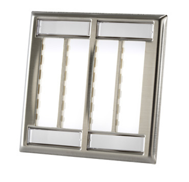 TRACJACK STAINLESS STEEL FACEPLATE, TWELVE-PORT DOUBLE gang plate ...