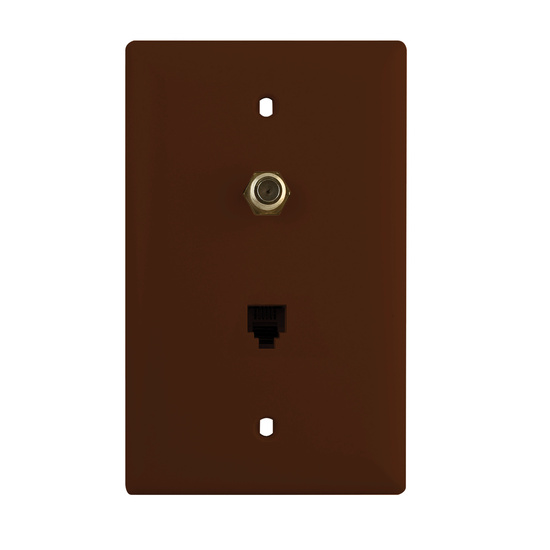 Discontinued - 1-Gang Pre-configured Wall Plate with One RJ11 Telephone ...