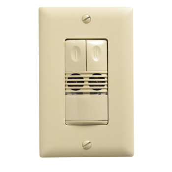 Dual Tech Wall Switch Occupancy Sensor, 2 Relays, 120/277V, Ivory ...