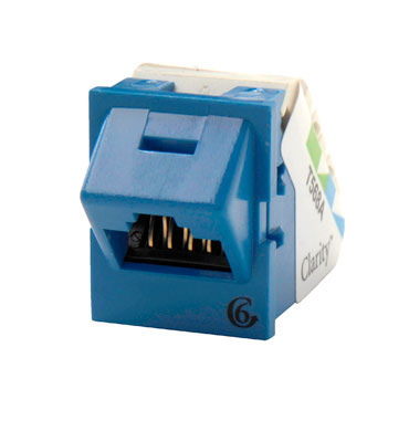 Clarity 6 Angled TracJack, T568A/B, 45 degree, Blue | Jacks and Modules ...