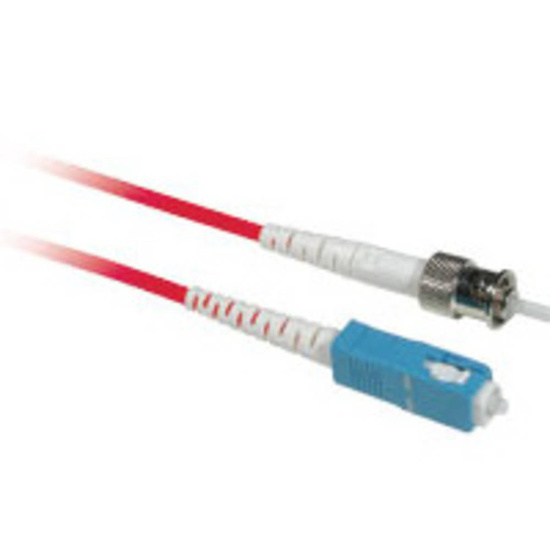6.6ft (2m) SC-ST 9/125 OS2 Simplex Single-Mode PVC Fiber Optic Cable - Red | 9/125 Simplex ...