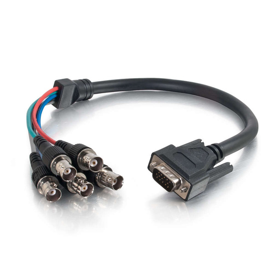 1.5ft (0.46m) Premium VGA Male to RGBHV (5-BNC) Female Video Cable