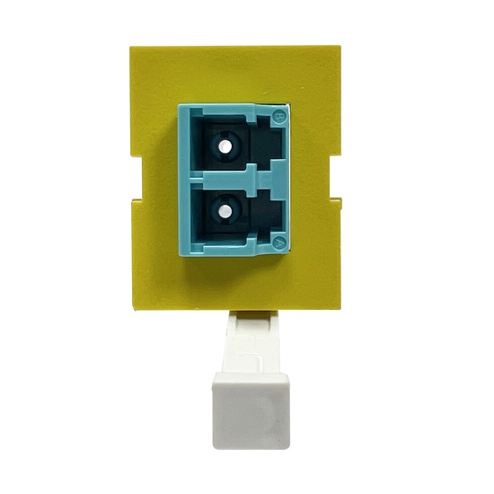 TracJack Module, 1-LC Duplex, OM3/4, Aqua adapter, Yellow Housing ...