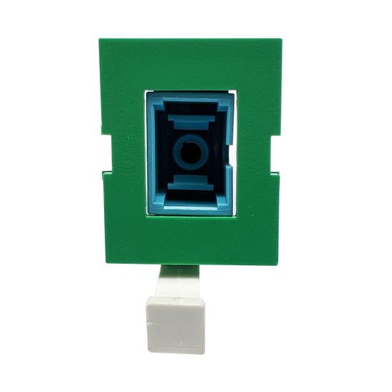 TracJack Module, 1-SC Simplex Multimode, Aqua adapter, Green | Fiber ...