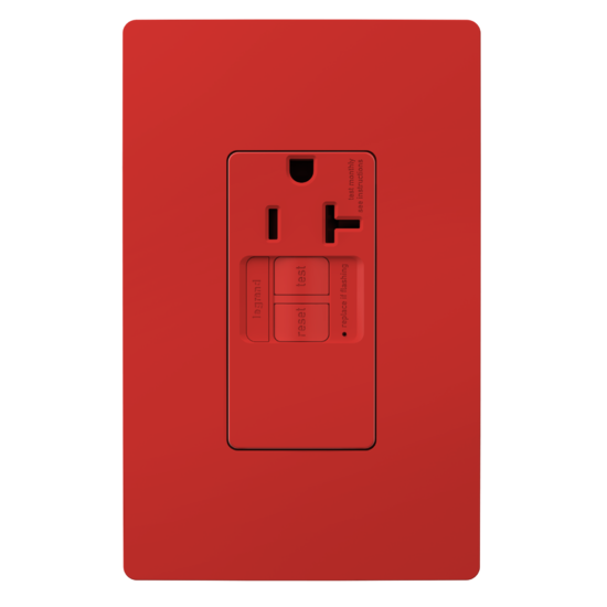 radiant 20A Tamper-Resistant Self-Test Simplex GFCI Outlet