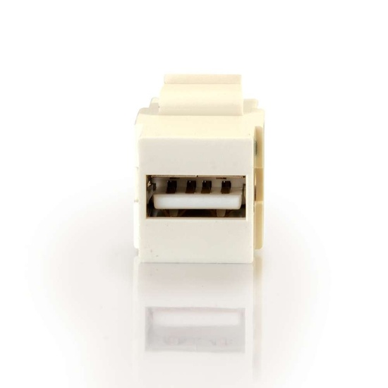 Snap-In USB A/A Female Keystone Insert Module (TAA Compliant) - White ...