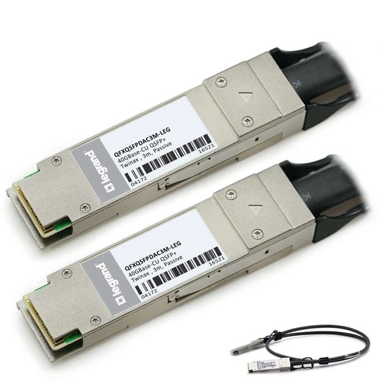 Juniper Networks® QFX-QSFP-DAC-3M Compatible 40GBase-CU QSFP+ to QSFP+ Passive Direct Attach ...