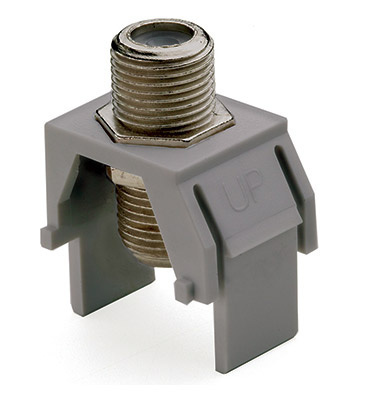 Non-Recessed Nickel F-Connector, Gray | Keystone Inserts | Data ...