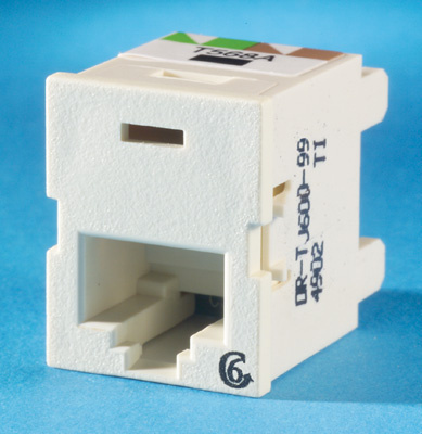 Clarity 6 TracJack, T568A/B, 180 degree, Wiremold Ivory | Jacks and ...