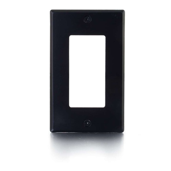 One Cutout Single Gang Wall Plate - Black | Covers and Pass Through ...