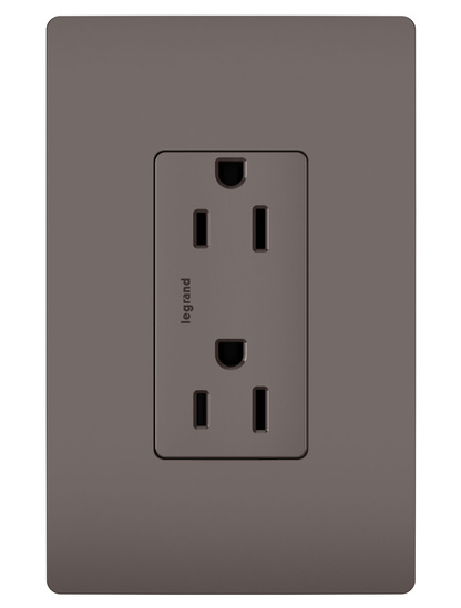 radiant® Outlet, Brown | Designer Switches and Outlets | Wiring Devices