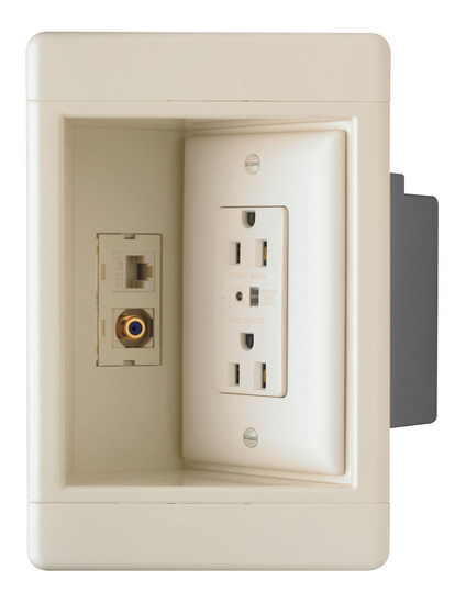 Discontinued - Single-Gang Recessed TV Box with Surge Protective and ...