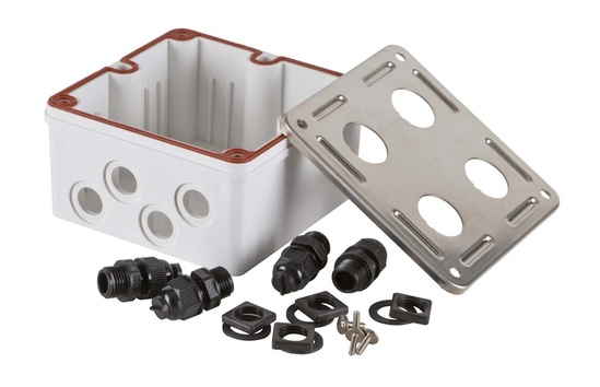 Four Port Industrial IP67 Surface Boxes with Steel Covers