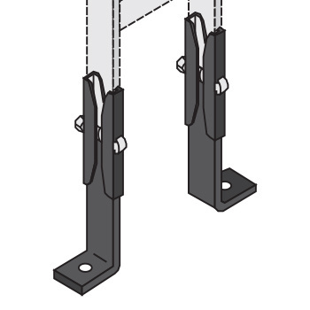 1R-0339-ZN-BK RUNWAY FLOOR/WALL SUPP BRACKET KIT | Cable Runways ...