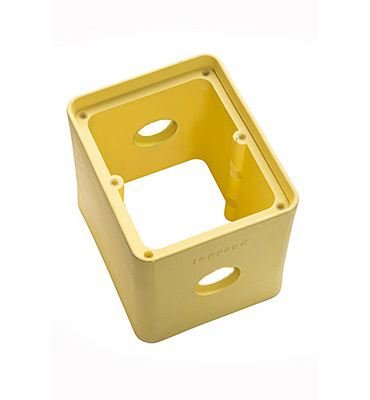 2-Gang Portable Rubber Outlet Box, Yellow | Rubber and Watertight ...