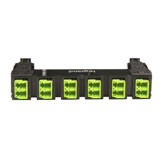 HDJ Series 6 LC Duplex to LC Duplex Fiber Adapter Panel, 12-Fiber OM1 ...