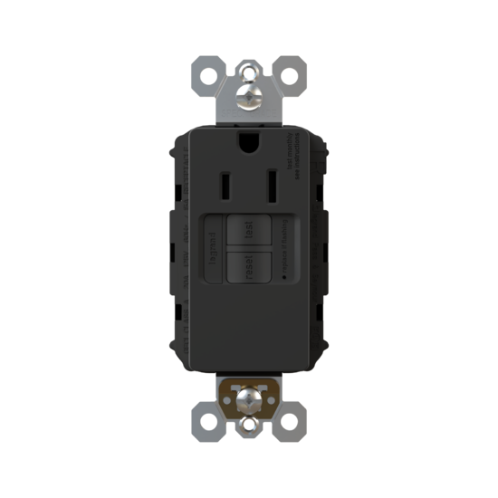 radiant 15A Tamper-Resistant Self-Test Simplex GFCI Outlet