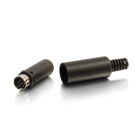 8-pin Mini Din Male Connector - Black | Multi-Conductor, Modular ...