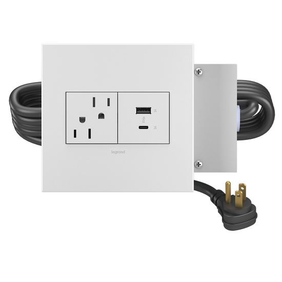 adorne Furniture Power Center with 1 Outlet and 1 USB A/C Port | In ...