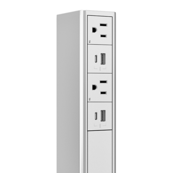 dash Power Tower, White | In-Surface Furniture Power | Furniture Power ...