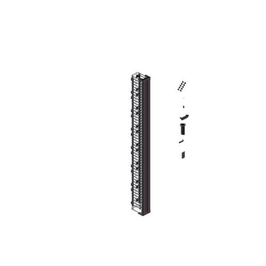MM20 Vertical Cable Manager with Door, 6" Wide, for 8 ft (51U) Rack ...