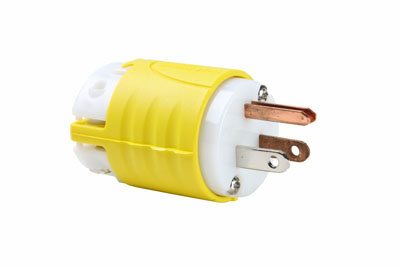 15A, 125V Extra-Hard Use Spec-Grade Corrosion-Resistant Plug, Yellow ...