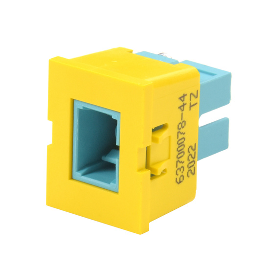 TracJack Module, 1-SC Simplex Multimode, Aqua adapter, Yellow | Fiber ...