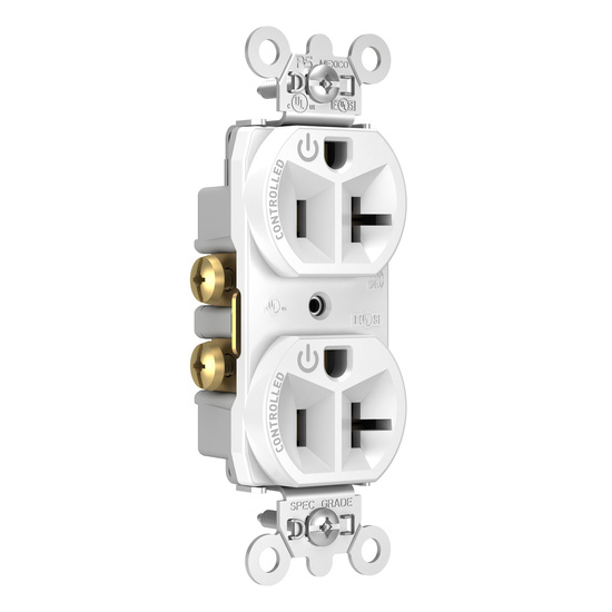 20A 125V Dual Controlled Plug Load Controllable Receptacle