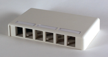 TracJack Plastic Surface Mount Box for Six TracJacks, Single Sided with ...