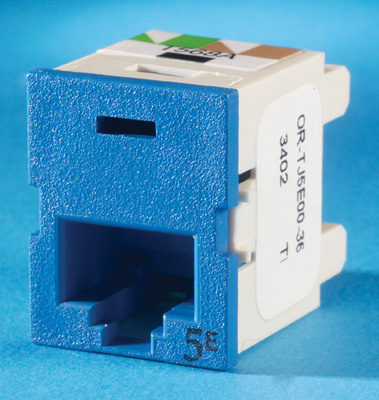 Clarity TracJack (TJ), Cat 5E, T568A/B,, blue | Jacks and Modules ...